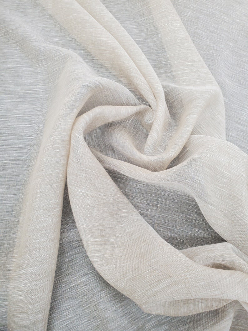 100 % Pure Natural Linen Sheer in 5 Colors - Etsy