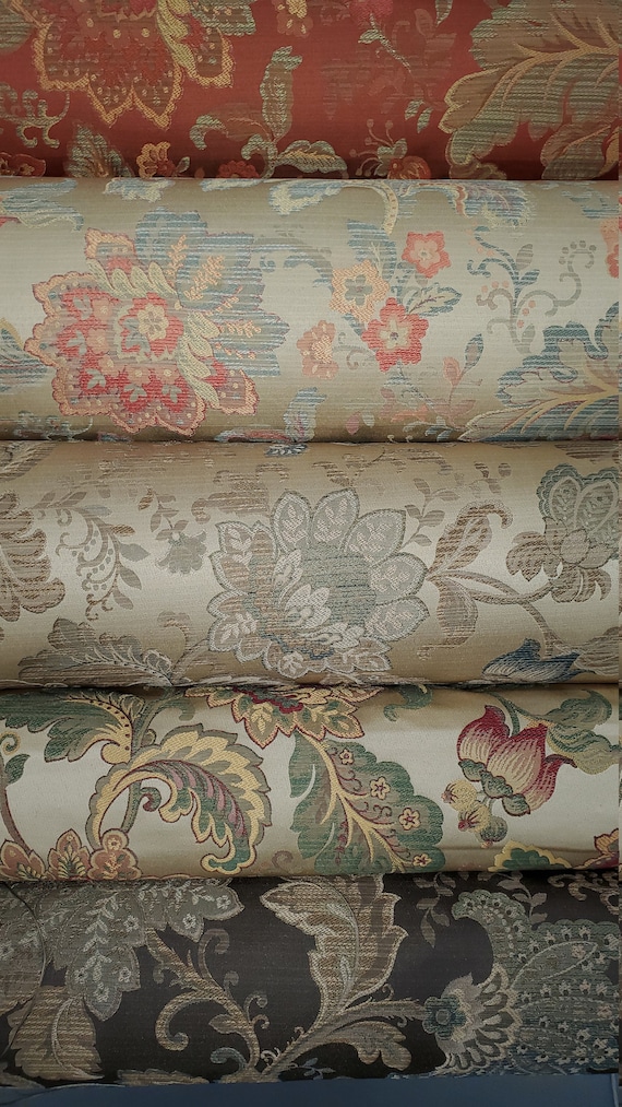 Brocade Jacquard Print With Flower - Etsy