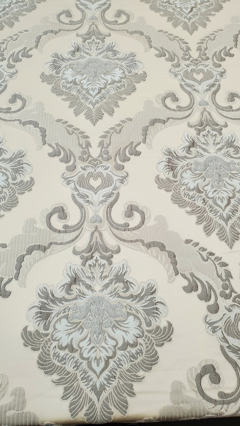 Damask Jacquard brocade in 3 colors | Etsy