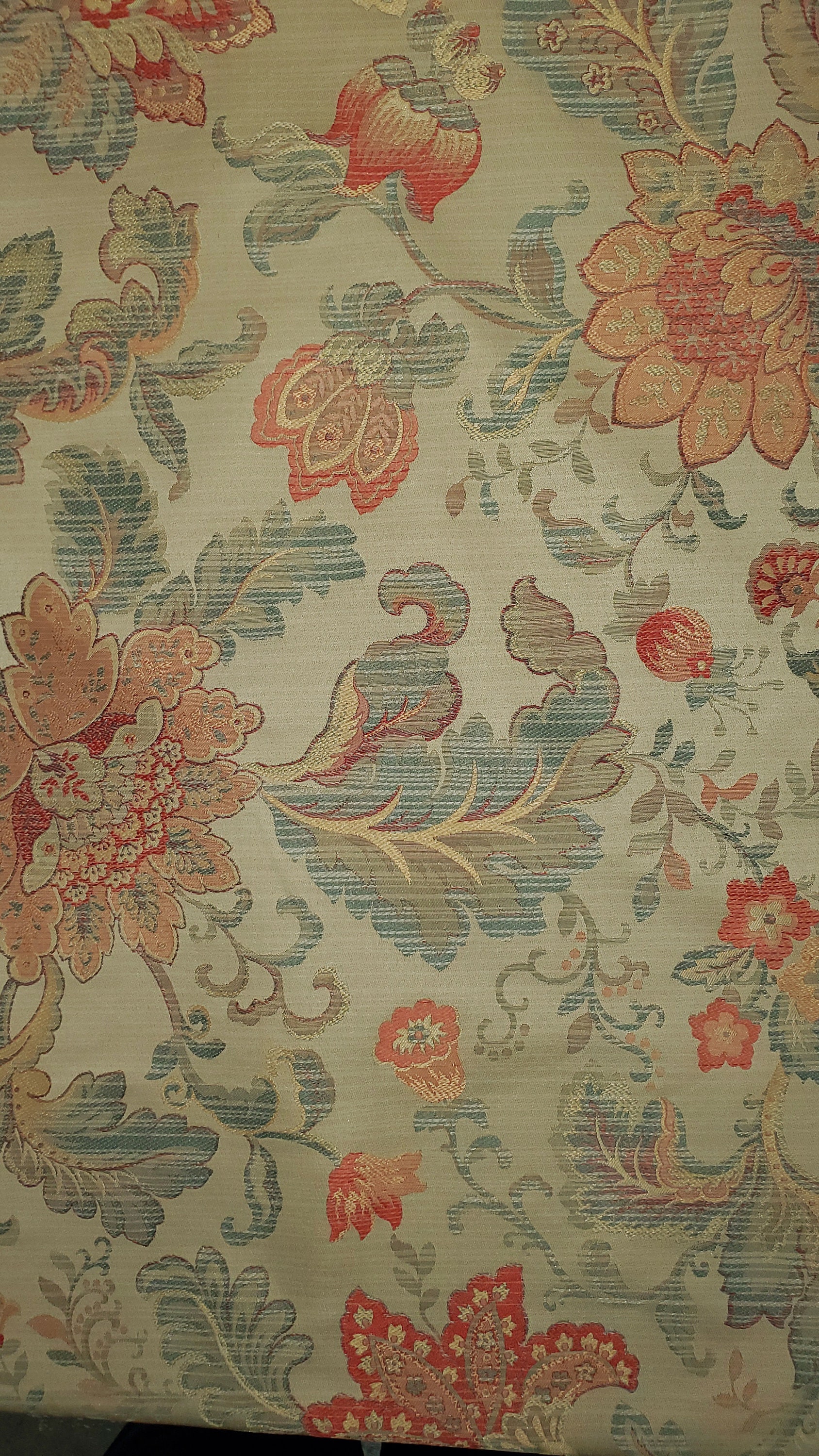 Brocade Jacquard Print With Flower - Etsy UK