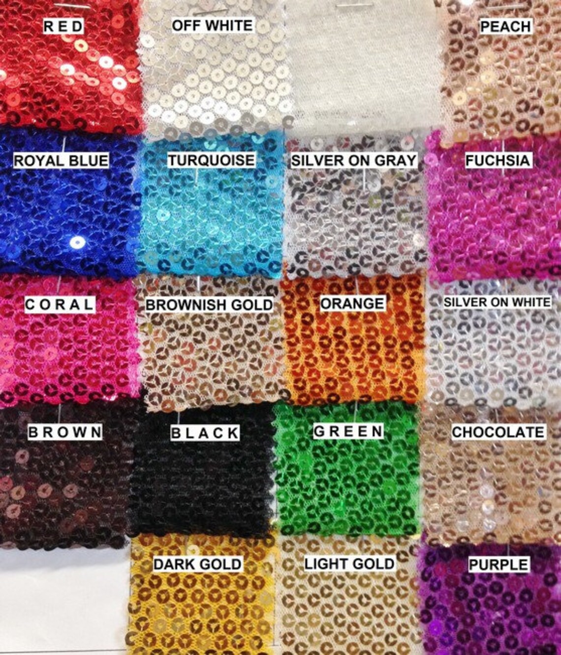 Sequin Fabric Sewed on Polyester Mesh All Over 5mm Sequins - Etsy