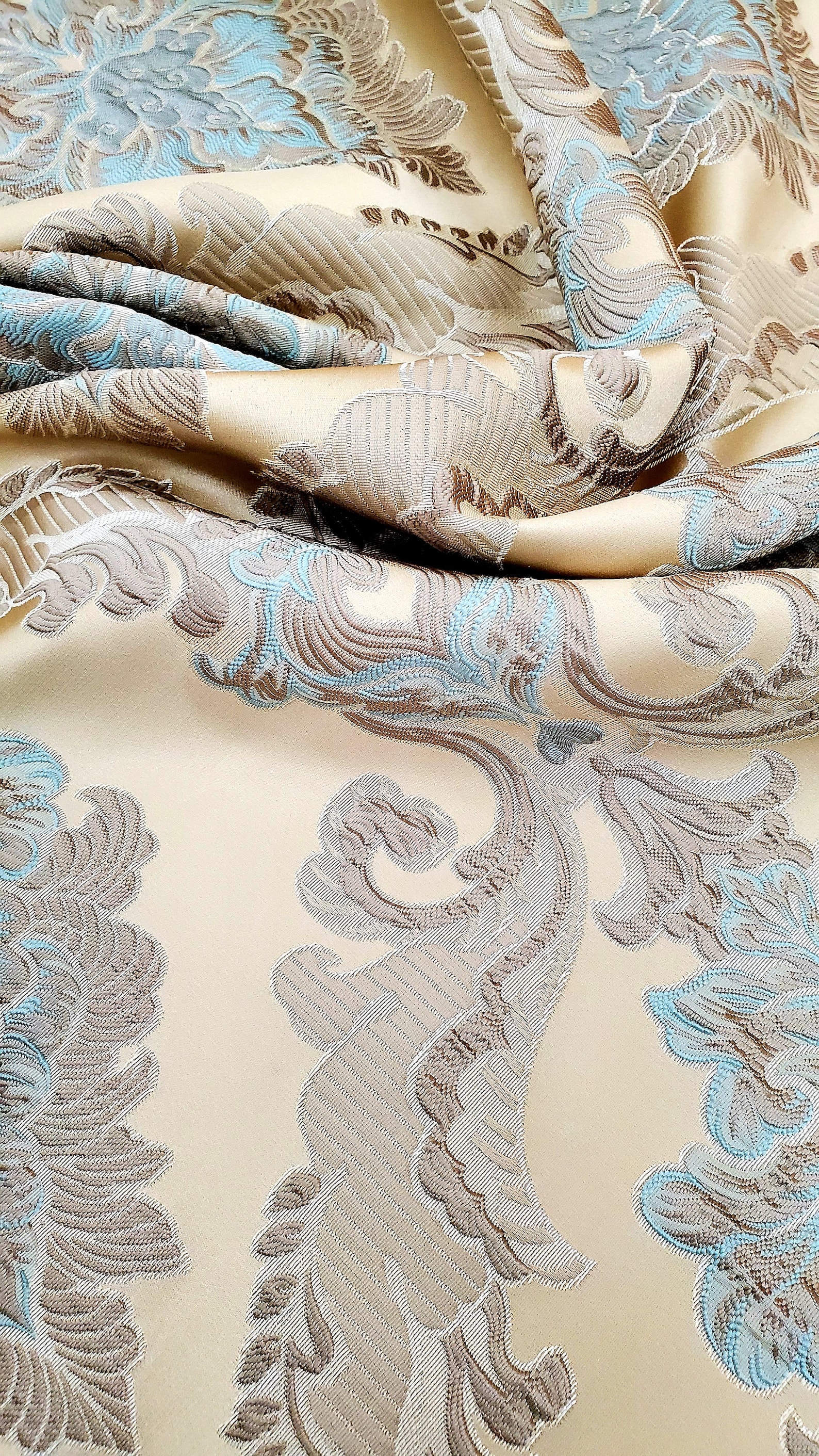 Damask Jacquard Brocade in 3 Colors - Etsy UK