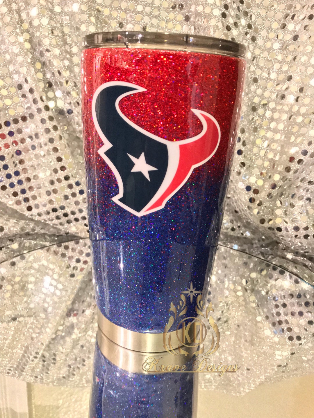 Glitter Houston Texans Tumbler, Glitter Yeti, Texans Yeti, Texans ...