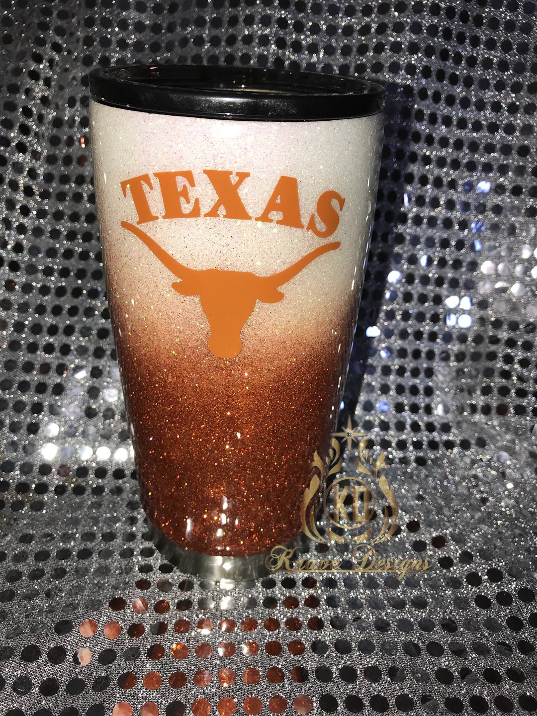Glitter University of Texas Tumbler, UT, Longhorns, Glitter Yeti ...