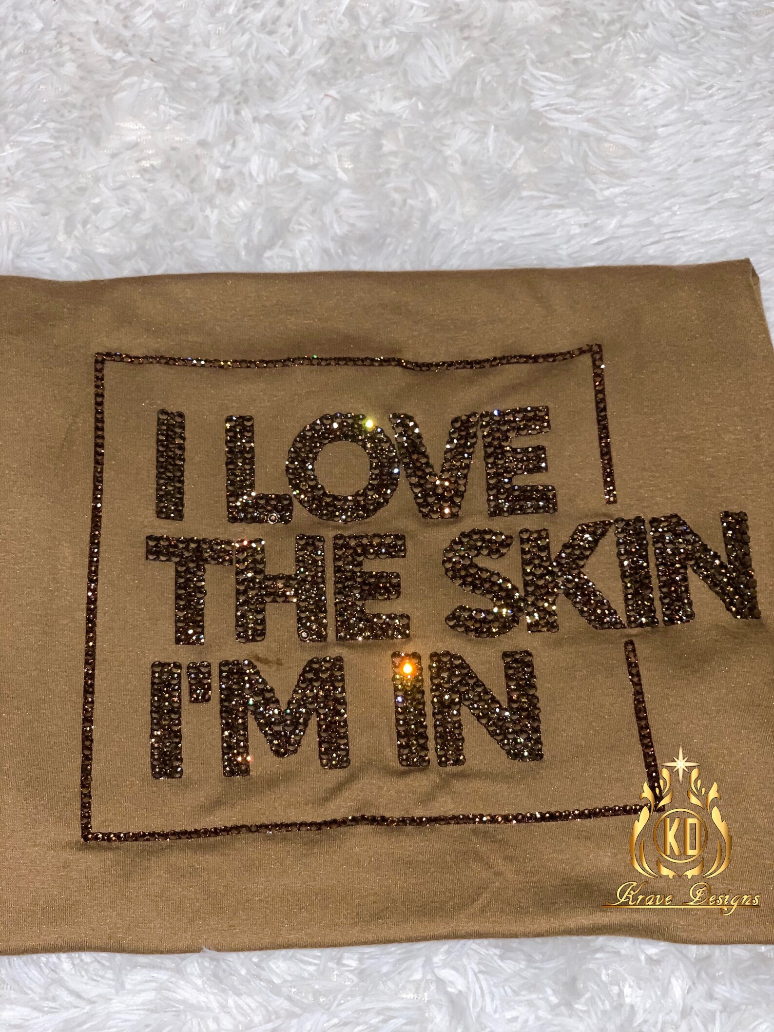 I Love the Skin I’m in Blinged Out T-shirt - Etsy