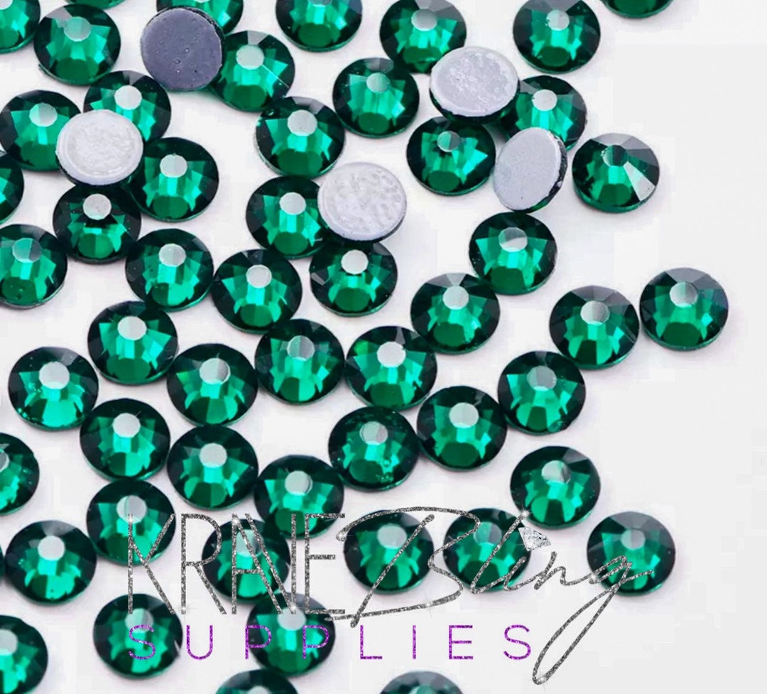 Glass Emerald Green Hotfix Rhinestones SS6 SS10 SS16 - Etsy