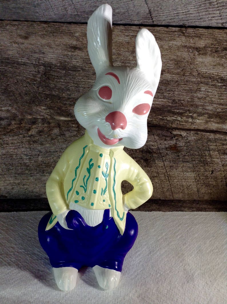 Large Ceramic Rabbits Easter Decor 1971 Molds Hand Painted - Etsy