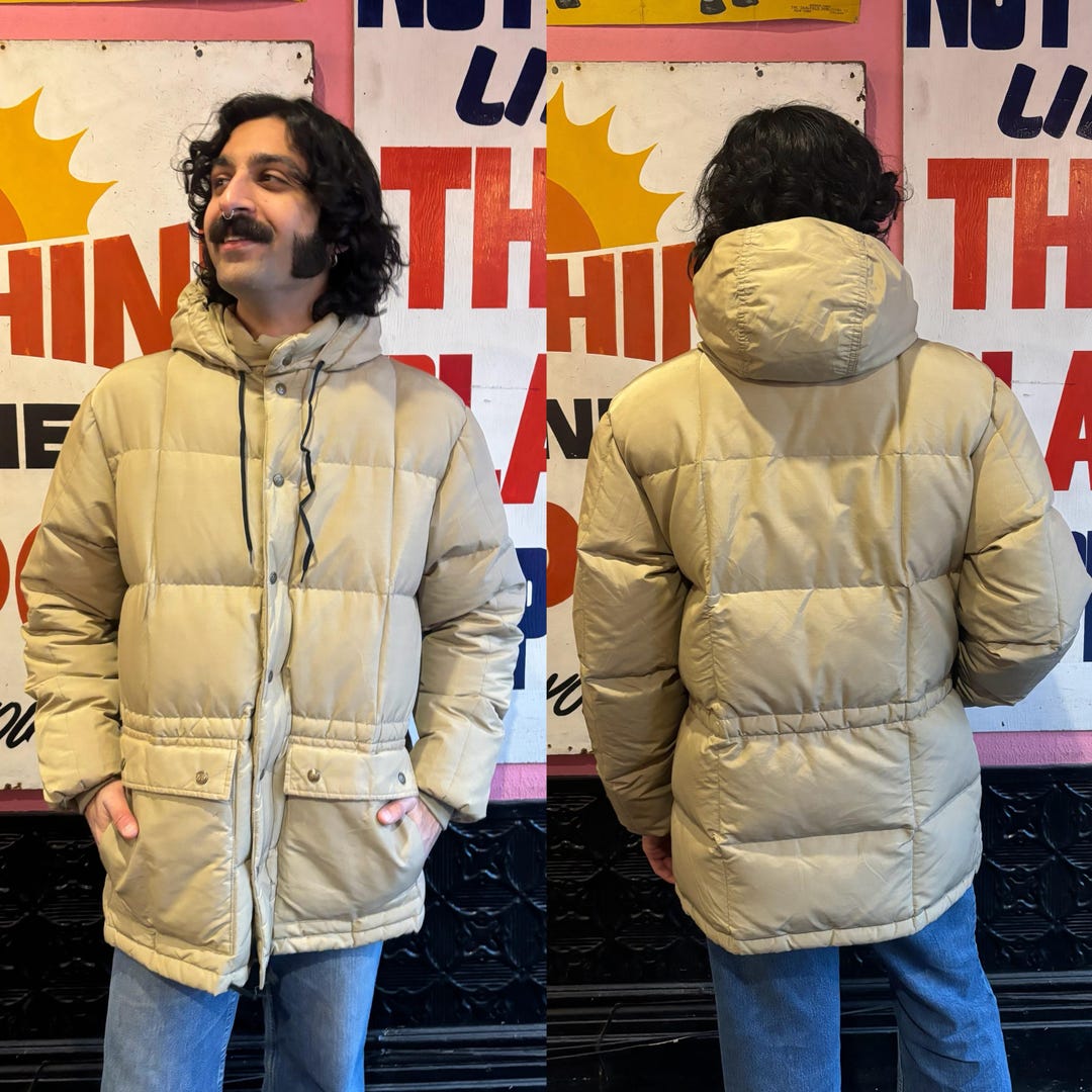 1980s Eddie Bauer Goose Down Quilted Jacket | Outdoor Parka | Size ...