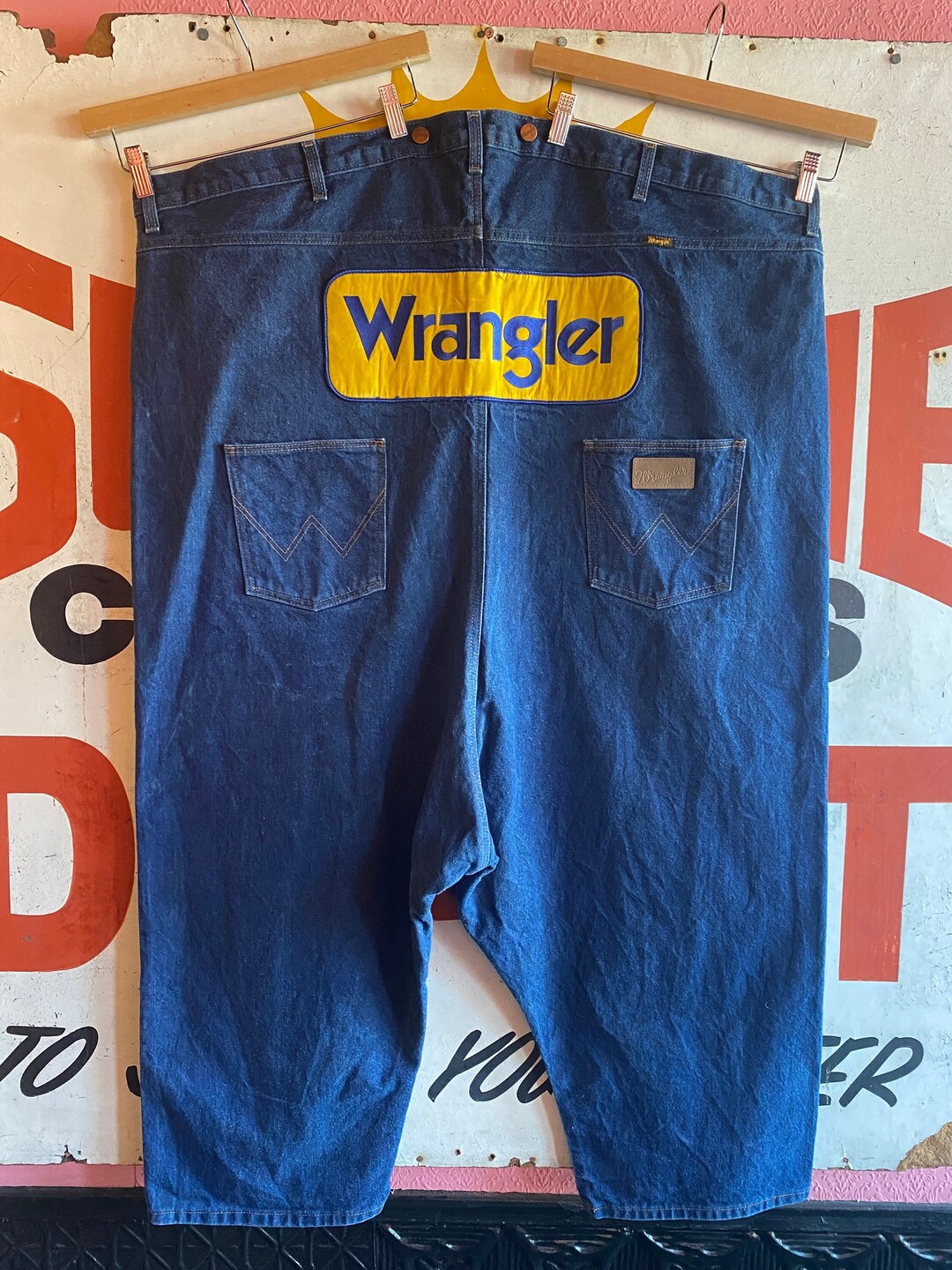 1970s Wrangler Rodeo Clown Oversized Jeans 56 X 20 - Etsy