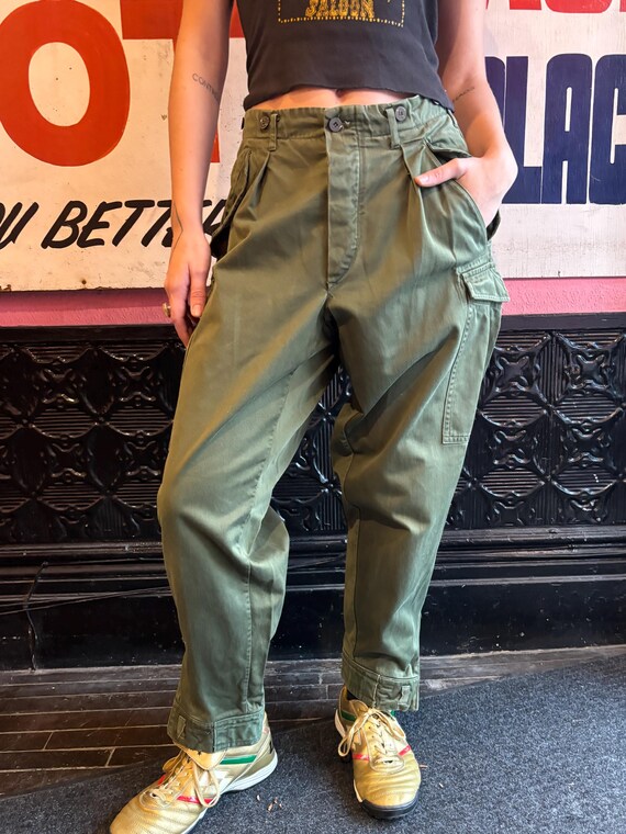 1960s Swedish Military C50 Utility Cargo Pants | 34" … - Gem