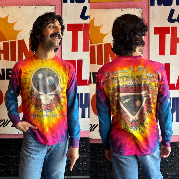 1990s Grateful Dead "Space Your Face?" Tye Die Long S… - Gem