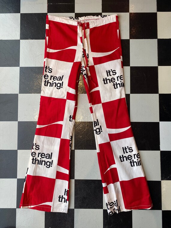 1970s Rare Collectable Flared Coca-Cola Pants | 31" X… - Gem