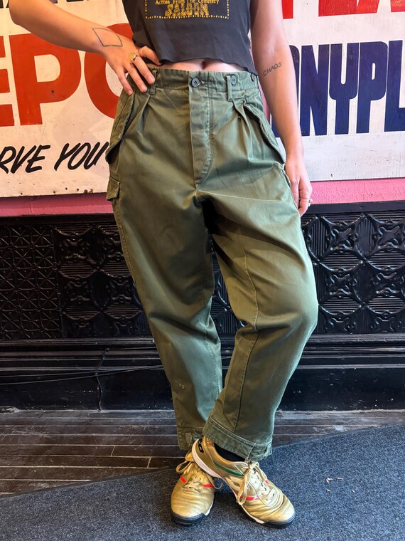 1960s Swedish Military C50 Utility Cargo Pants | 34" … - Gem