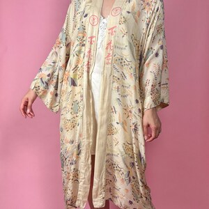 Antique 1920s Pongee Silk Art Deco Lounging Robe Size Small to Medium ...