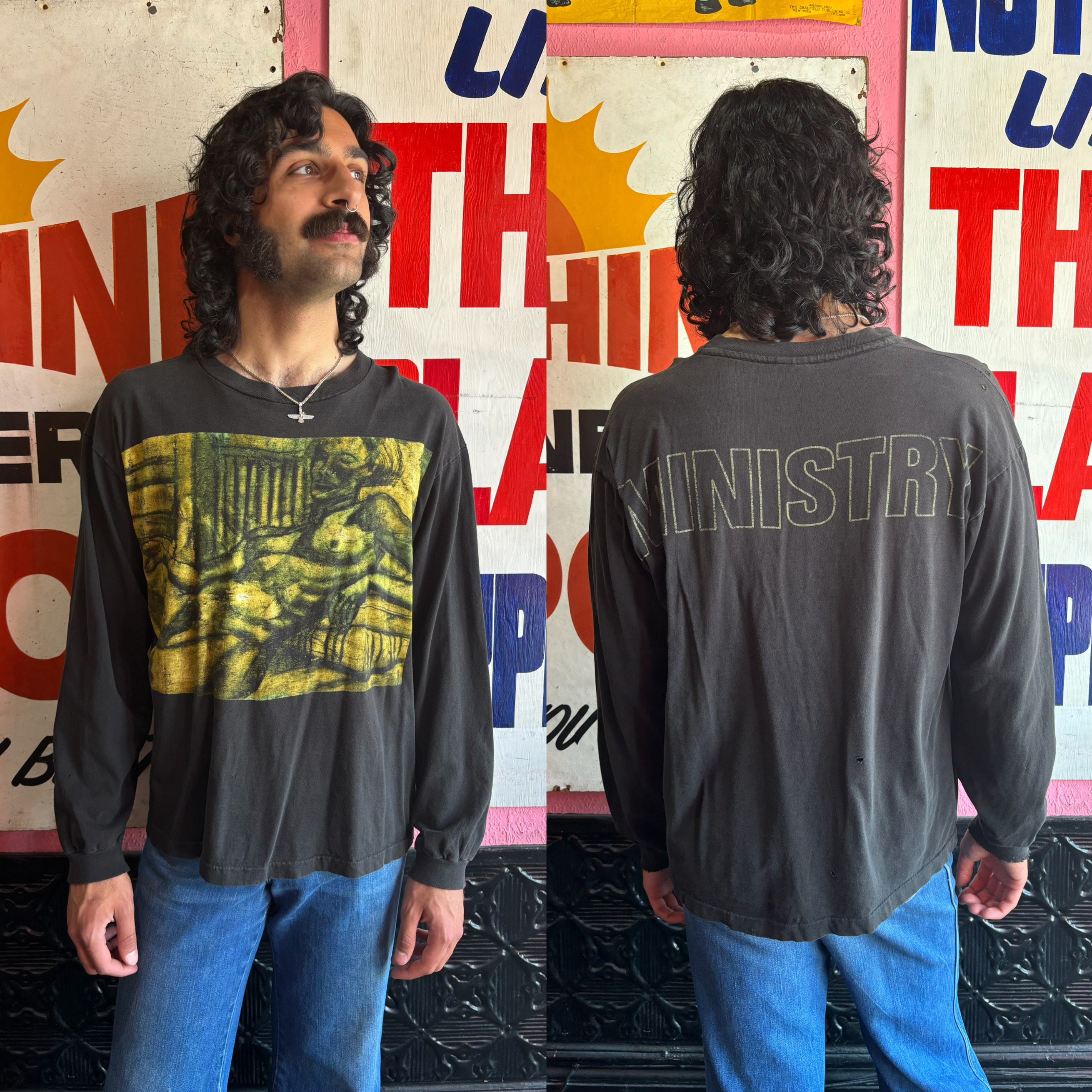 Vintage 1996 Ministry Lay Lady Lay CD Cover Long Sleeve Shirt X-Large ...