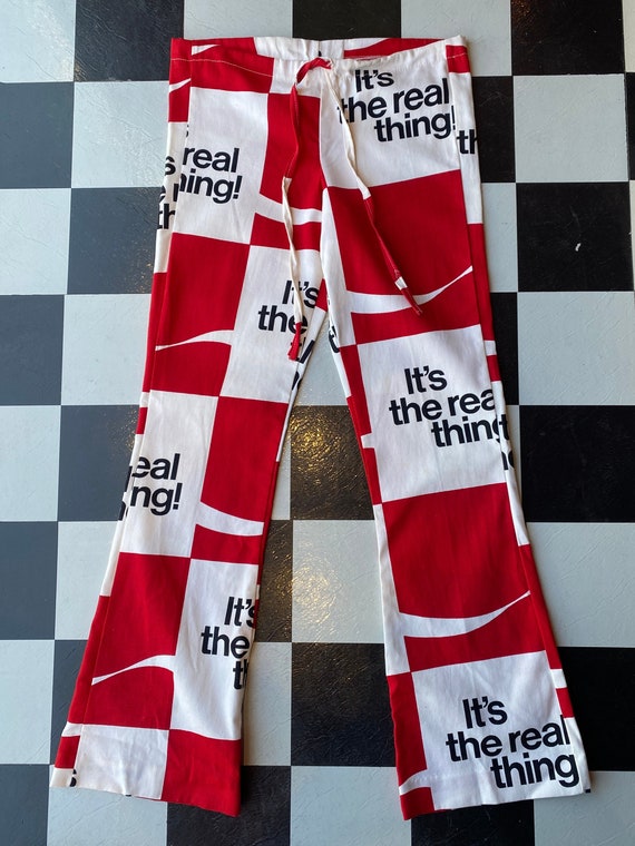 1970s Rare Collectable Flared Coca-Cola Pants | Size … - Gem