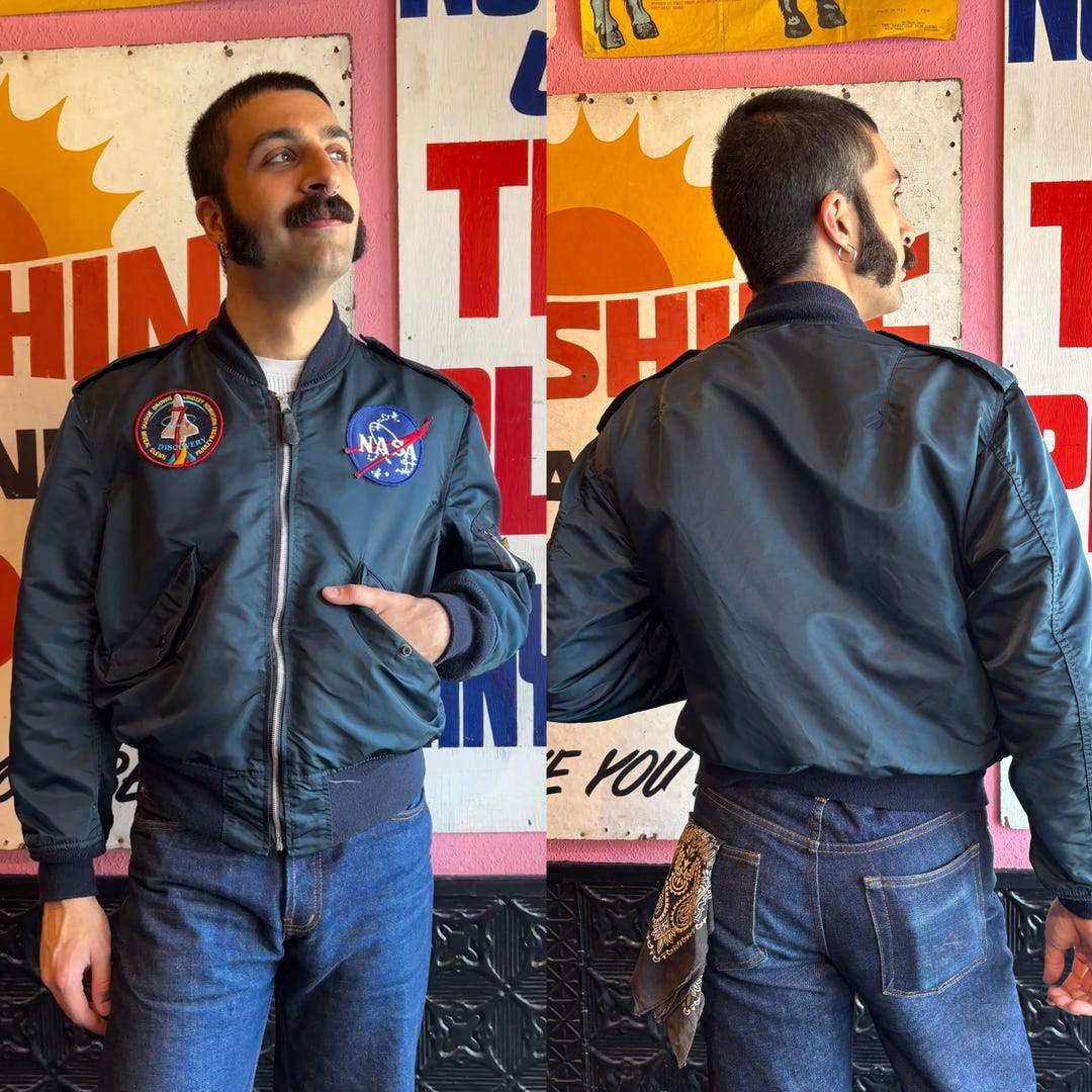 Alpha Industries NASA Type L-2B Reversible Bomber Jacket | Size Large ...
