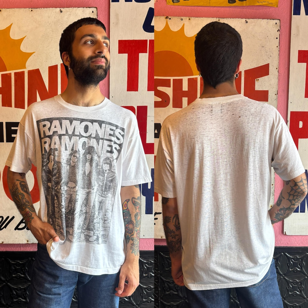 Super Rare Late 1980s Paper Thin Ramones Ramones Album T-shirt | Size X ...