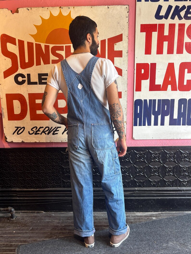 1960s JC Penny Big Mac Square Bak Union Made Denim Overalls | Men's M ...