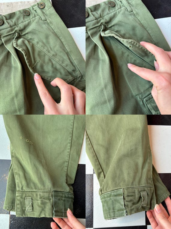 1960s Swedish Military C50 Utility Cargo Pants | 34" … - Gem