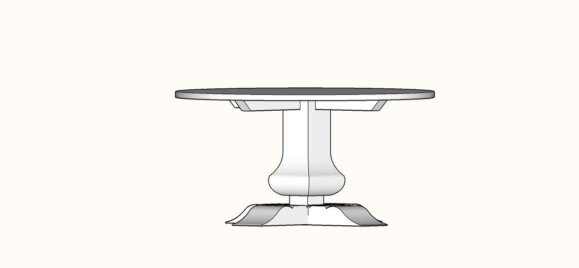 Pedestal Table DIY Digital Plans W/scale Drawing Printouts - Etsy