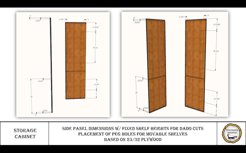 Modern Storage Cabinet With Glass Front Drawers - Digital Plans - Etsy