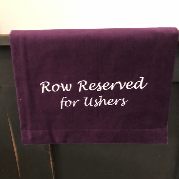 Velvet Pew Reserved Sign - Etsy