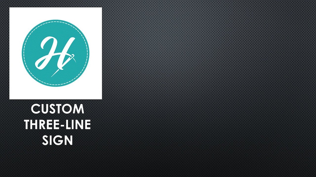 Custom Three Line Sign - Etsy