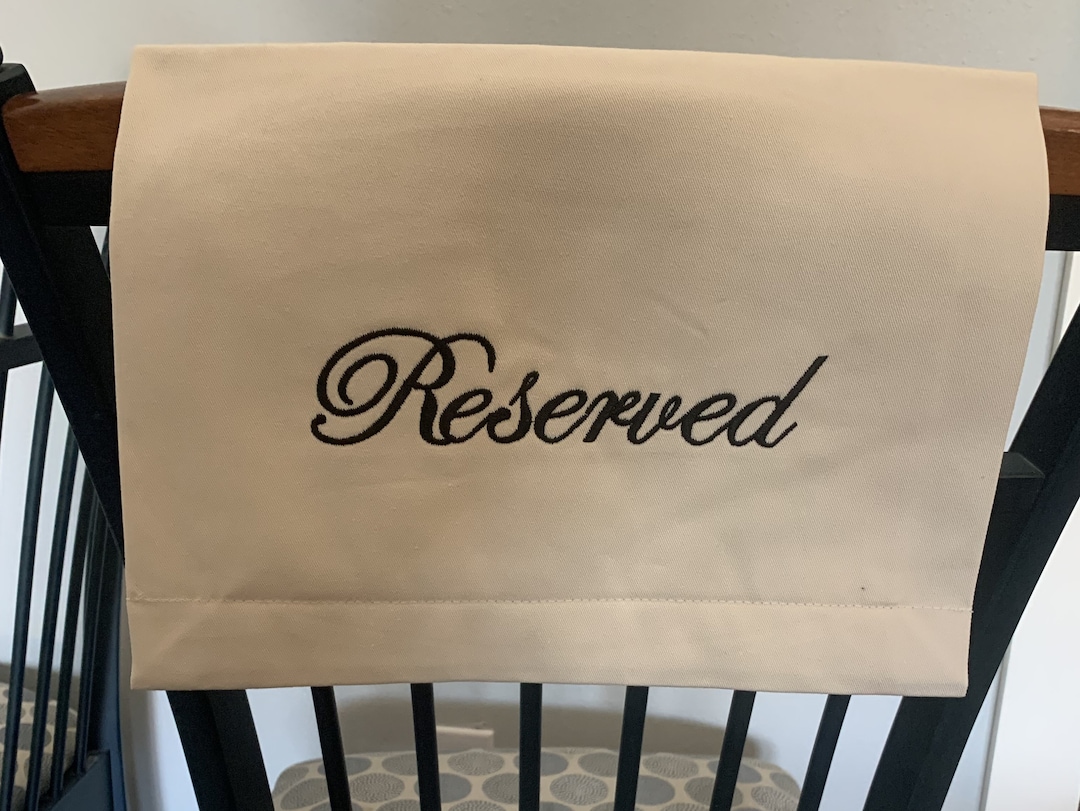 Fabric Reserved Sign for Auditorium, Church, Venue, Theater, Funeral ...