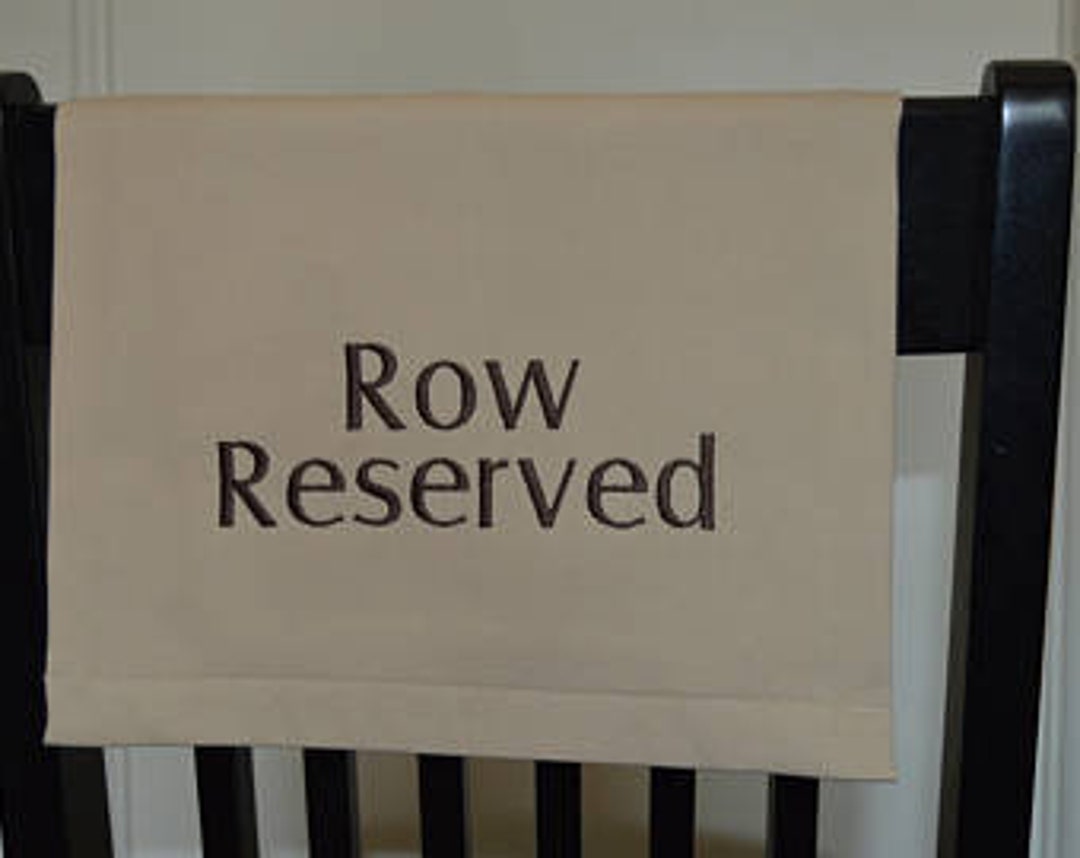 Fabric Reserved Sign, Wedding, Reception, Church, Theater, Venue ...