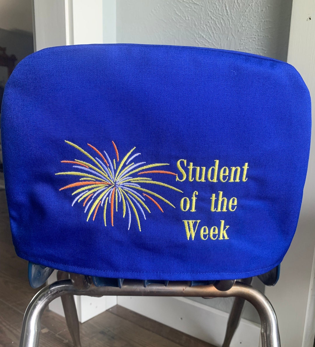 Student of the Week Chair Cover, Classroom Chair Cover, Galaxy Blue ...