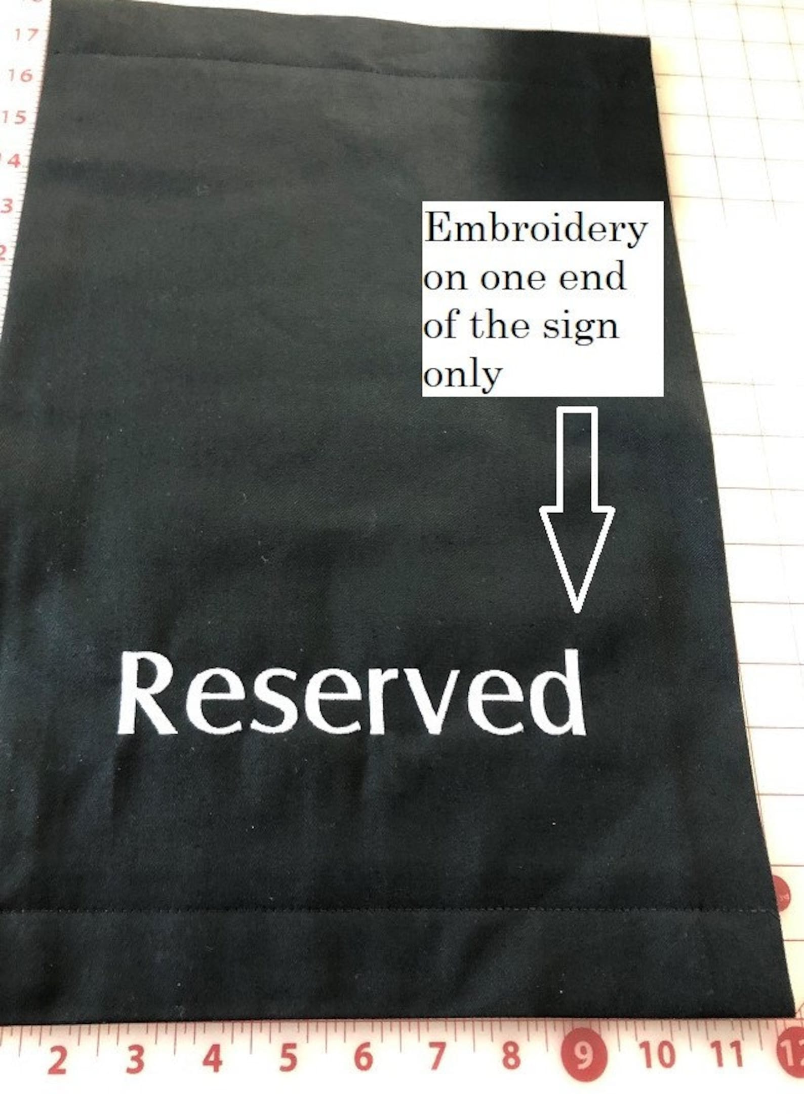 Reserved Sign for Venue, Auditorium, Theater, Church, Funeral, Fabric ...