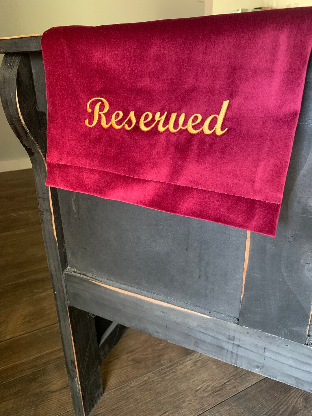 Custom Embroidered Fabric Reserved Sign, Event Seating Marker - Etsy