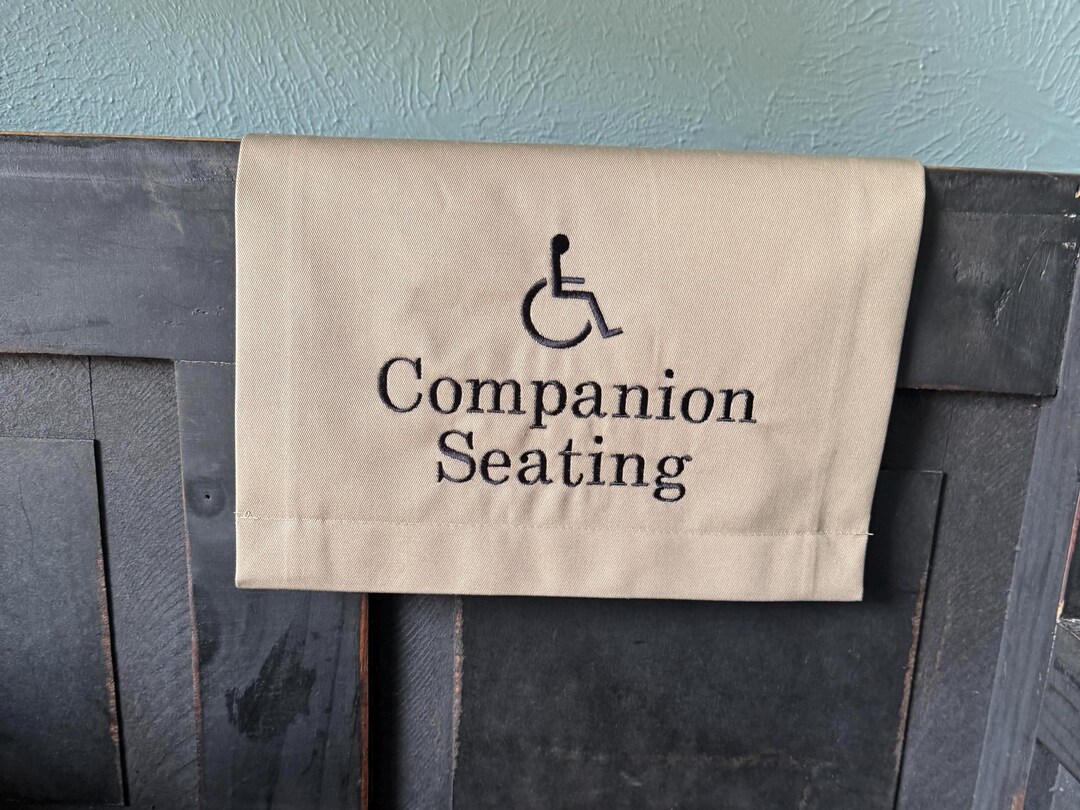 Handicap Companion Seating, Fabric Reserved Sign, Pew Marker, Chair ...