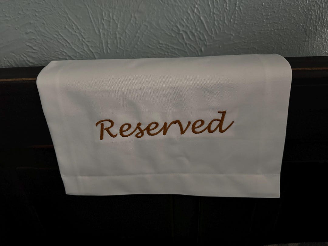 Embroidered Reserved Fabric Sign, Venue Seating, Recital - Etsy