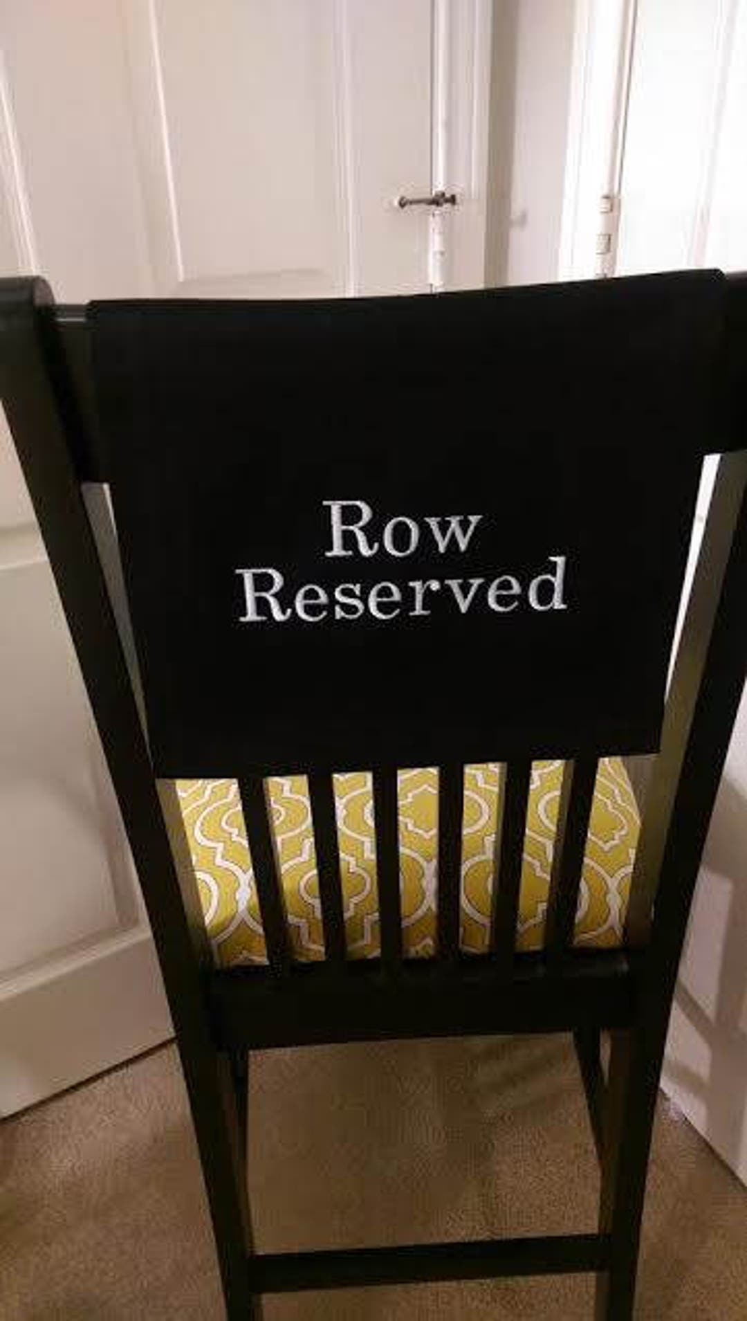 Fabric Row Reserved Sign, Pew Sash, Chair Drape, Wedding, Funeral ...