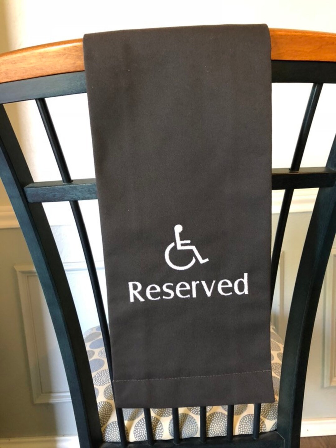 Handicap Reserved Chair Sash, ADA Fabric Sign, Venue Seating - Etsy