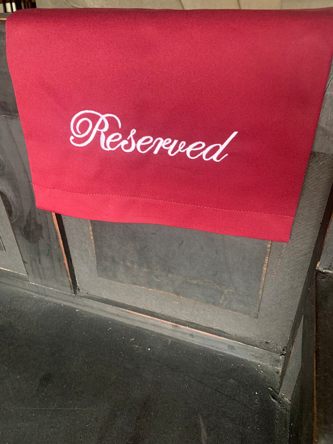 Pew Reserved Sign, Fabric Chair Sash, Drape, Church, Theater, Venue ...