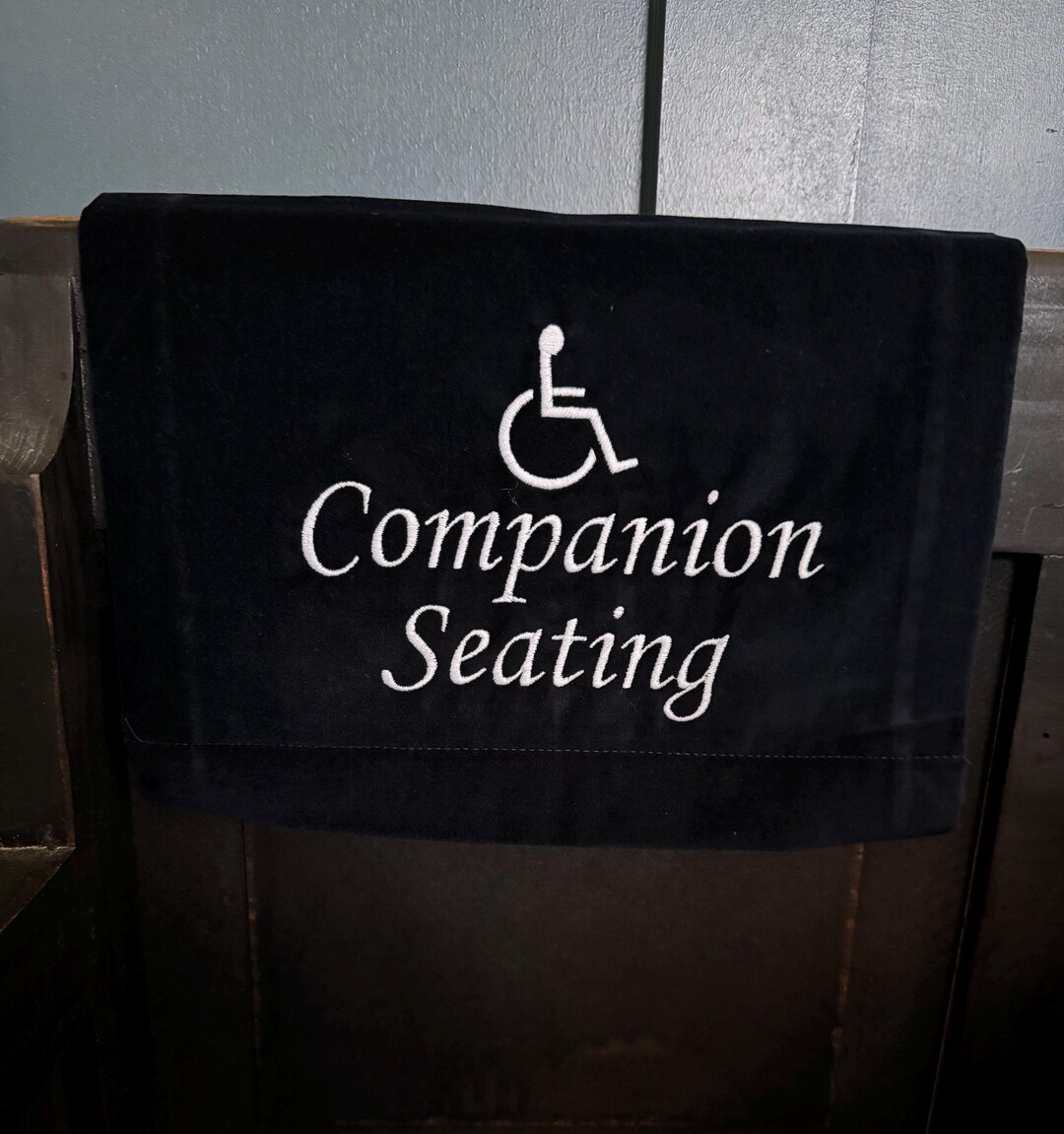 Fabric Reserved Sign, Pew Marker, Handicap Companion Seating, Chair ...