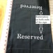 Embroidered Fabric Reserved Sign, Wedding, Church, Funeral, Venue - Etsy