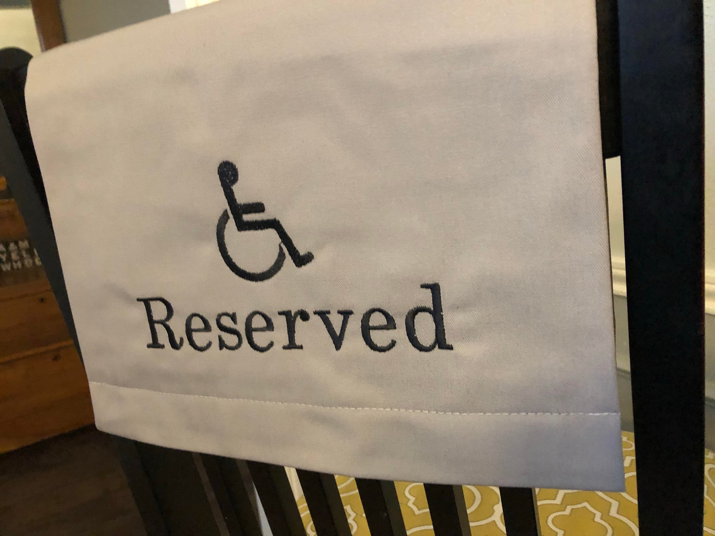 Reserved Sign Handicapped Sign Fabric Sign ADA Logo Pew - Etsy UK