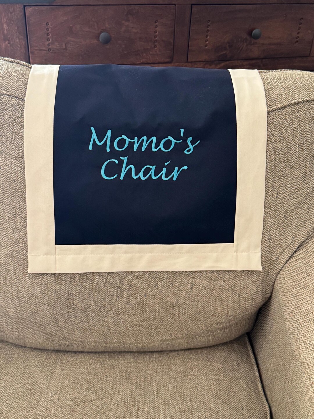 Personalized Embroidered Headrest Cover, Chair Protector, Theater Room ...