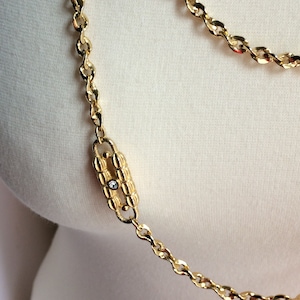Double Chain Necklace Set, Convertible Gold Tone Paper Clip Chains With ...