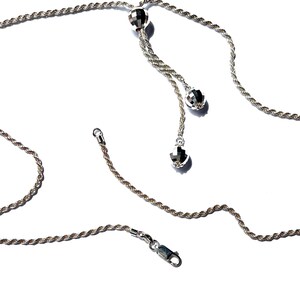 Vintage Silver Disco Ball Necklace, Sterling Rope Chain Bolo With ...