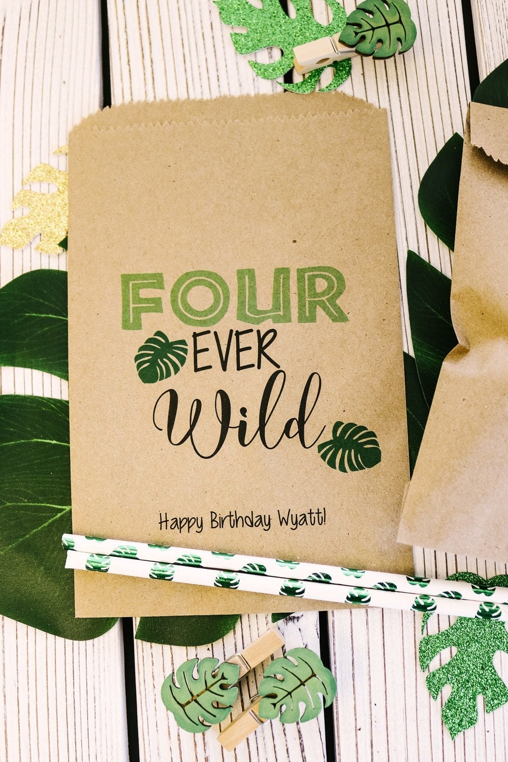 Wild Birthday Party Favors / Treat Bags / Favor Bags / Safari | Etsy