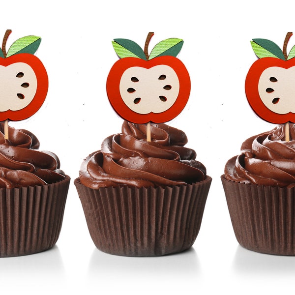 Apple Cupcake Topper - Etsy
