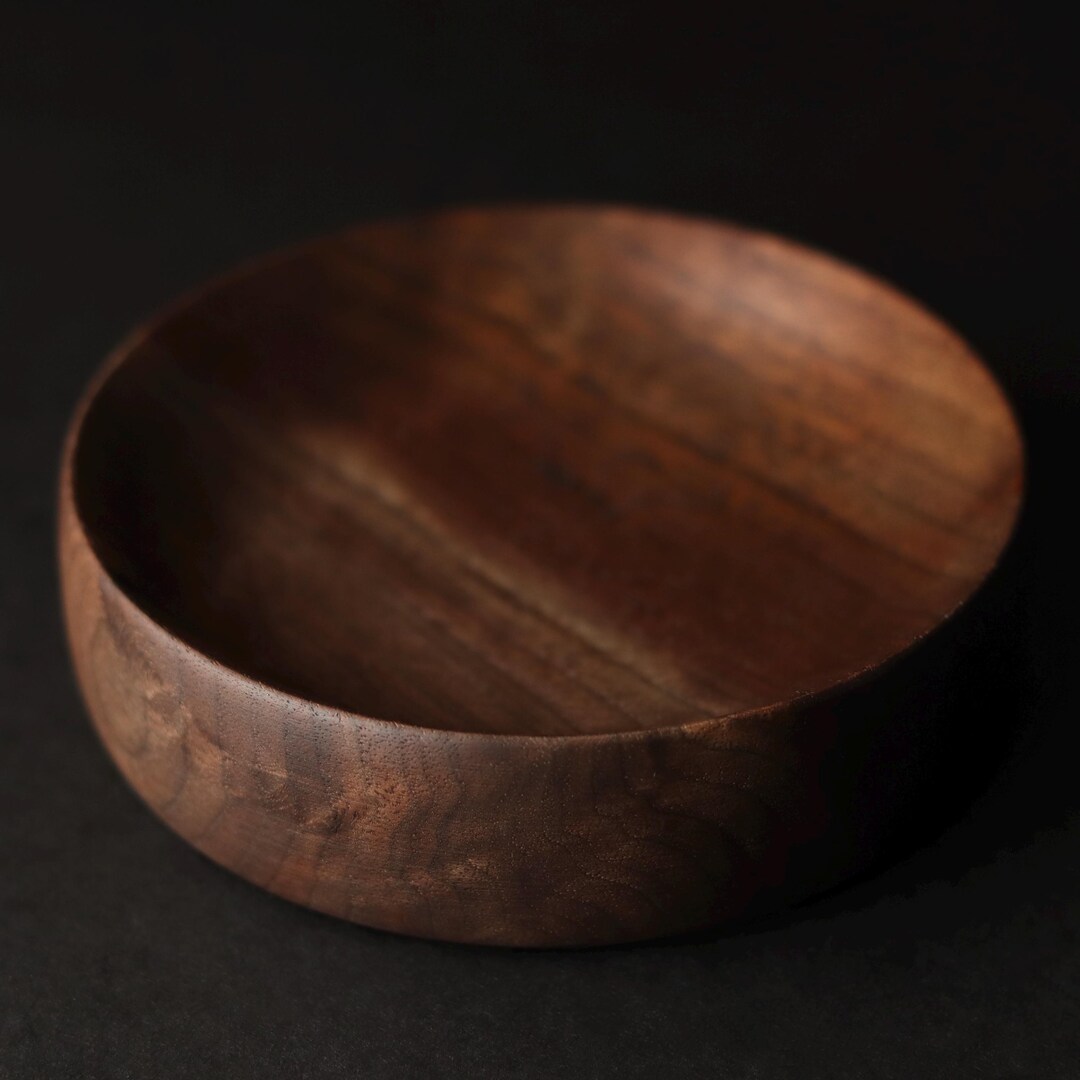 Handmade Black Walnut Wood Tray: Shallow Ring Dish (4.3") - Etsy