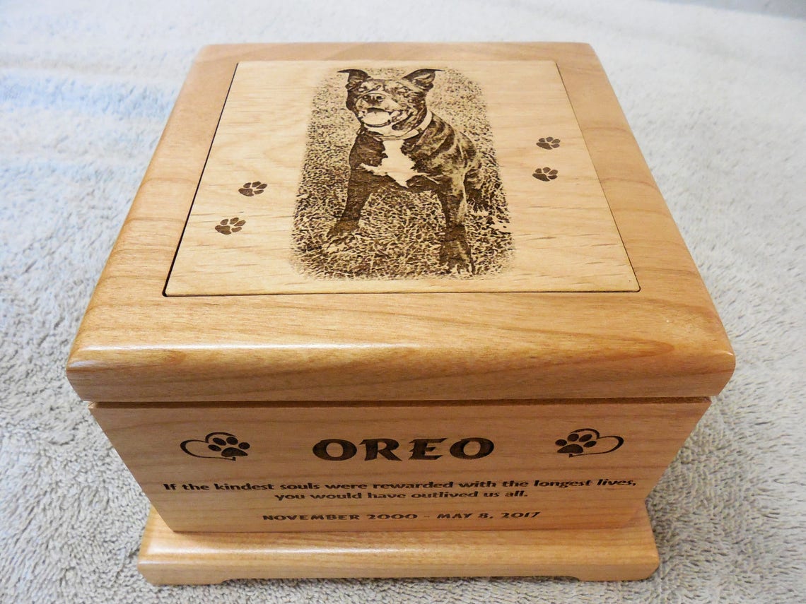 Medium Sized Pet Urn Laser Engraved | Etsy