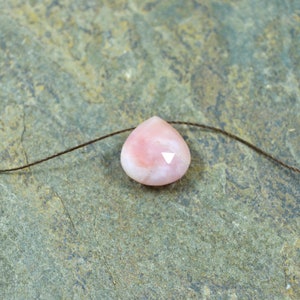 Floating Pink Peru Opal Necklace, Silkon Thread Barely There Dainty ...