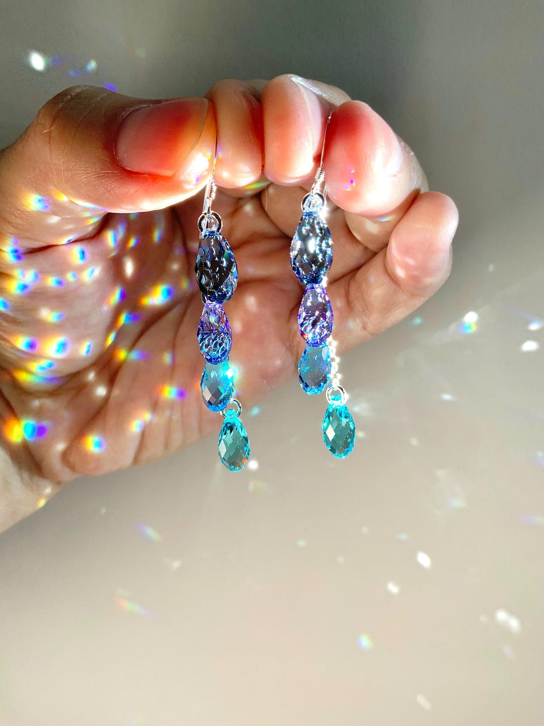 Sea Nymph ~ Everyday Series Luxe Ombré Waterfall Earrings, Rare ...